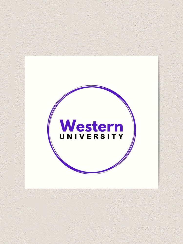 "Western University Circle Logo" Art Print for Sale by stickel | Redbubble