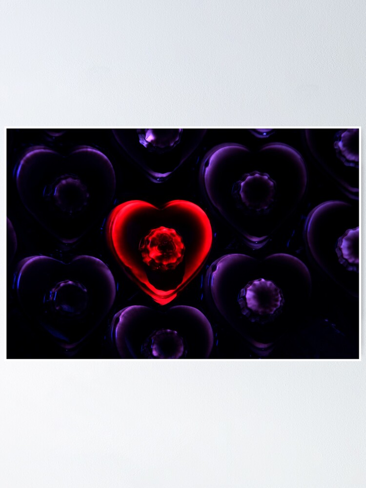 "Red Heart" Poster by tett | Redbubble