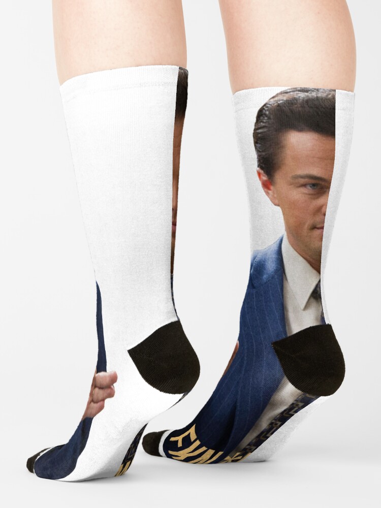 "Leonardo DiCaprio FKN Mint Wolf of Wall Street" Socks by hughhhogan ...