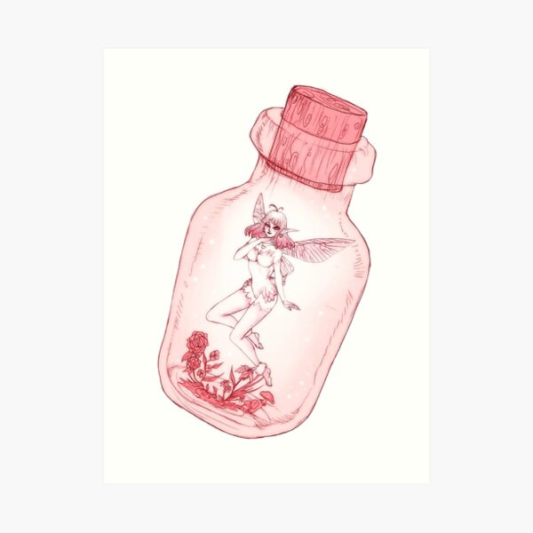"Fairy in a bottle" Art Print for Sale by Orbitoclast | Redbubble