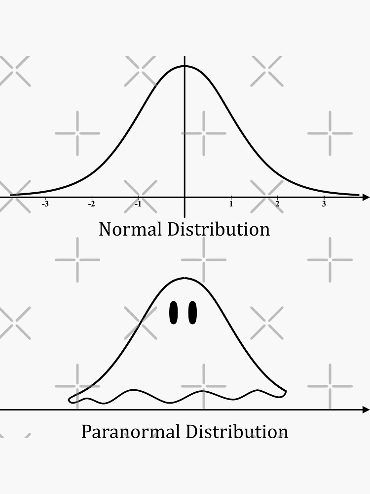 "Normal Distribution, Paranormal Distribution Math Gift" Sticker by ...