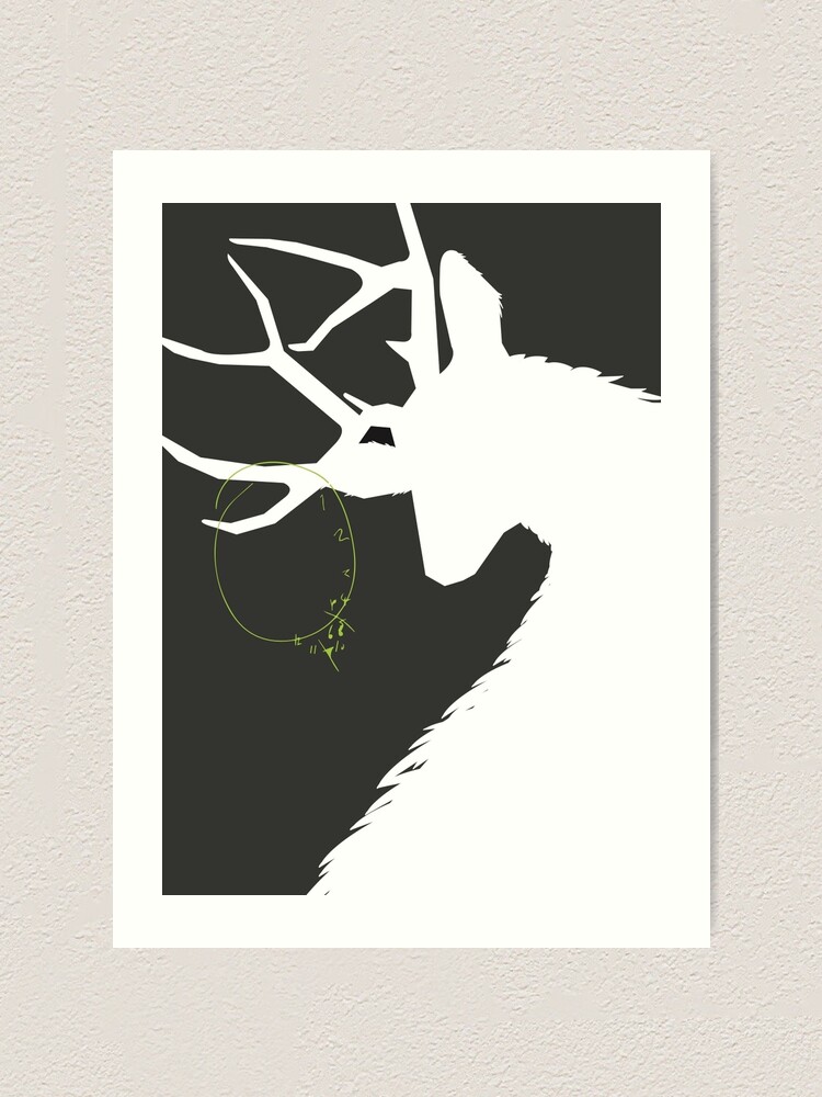 "Hannibal Ravenstag Silhouette Charcoal" Art Print for Sale by ...