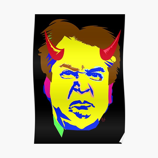 "Brett as an Angry Demon" Poster by Lord-Odysseus | Redbubble