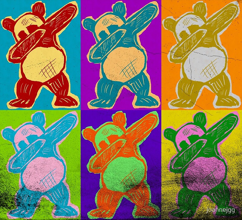 "Dabbing Panda Bear, Pop Art, Distressed, Vintage, Andy Warhol Inspired ...