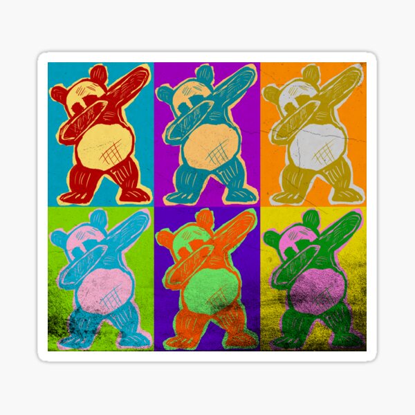 "Dabbing Panda Bear, Pop Art, Distressed, Vintage, Andy Warhol Inspired ...