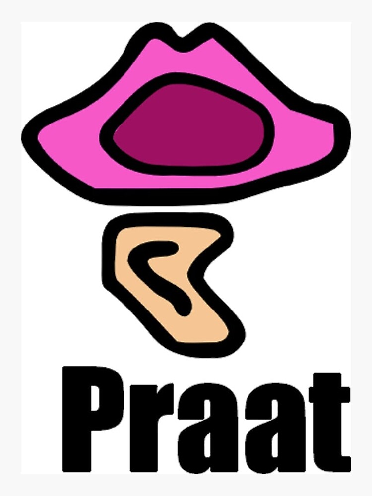 "Praat Logo Linguistics Phonology Phonetics" Sticker for Sale by ...