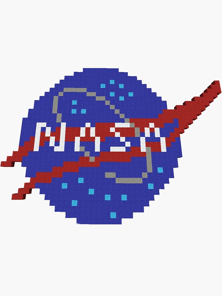 Pegatina «Logo de Minecraft de la NASA» de Stebs | Redbubble