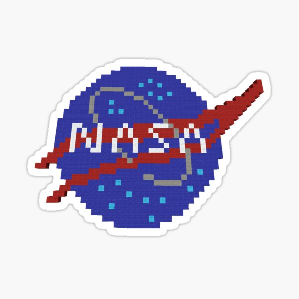 "NASA Minecraft logo" Sticker by Stebs | Redbubble