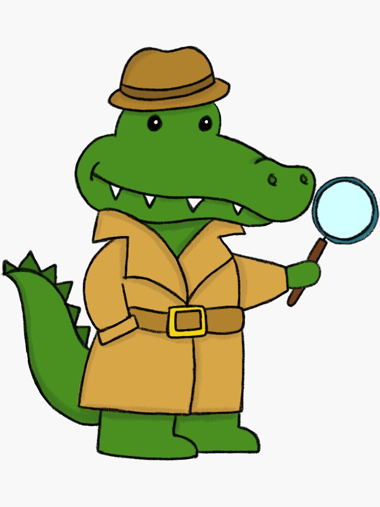 "Investigator Alligator Pun " Sticker for Sale by sheyennesart01 ...