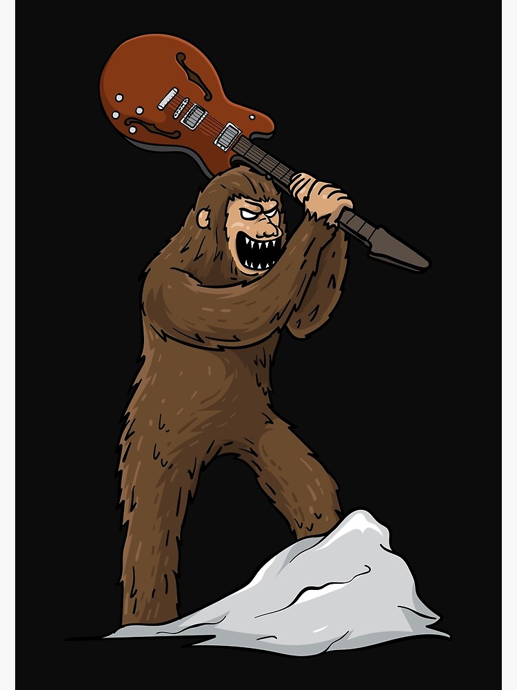 Lámina fotográfica «Bigfoot Smashing Guitarra / Hard Rock Heavy Metal ...