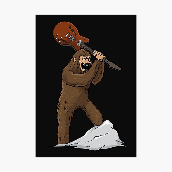 Lámina fotográfica «Bigfoot Smashing Guitarra / Hard Rock Heavy Metal ...