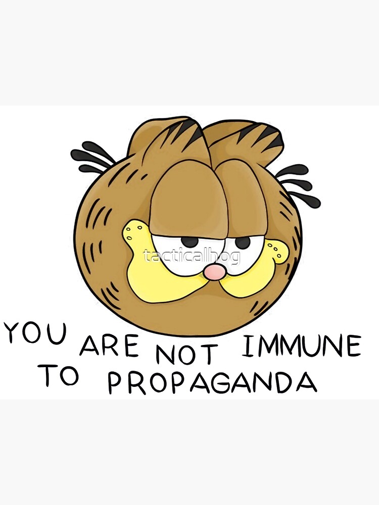 Póster «Garfield No eres inmune a la propaganda HD» de tacticalhog ...