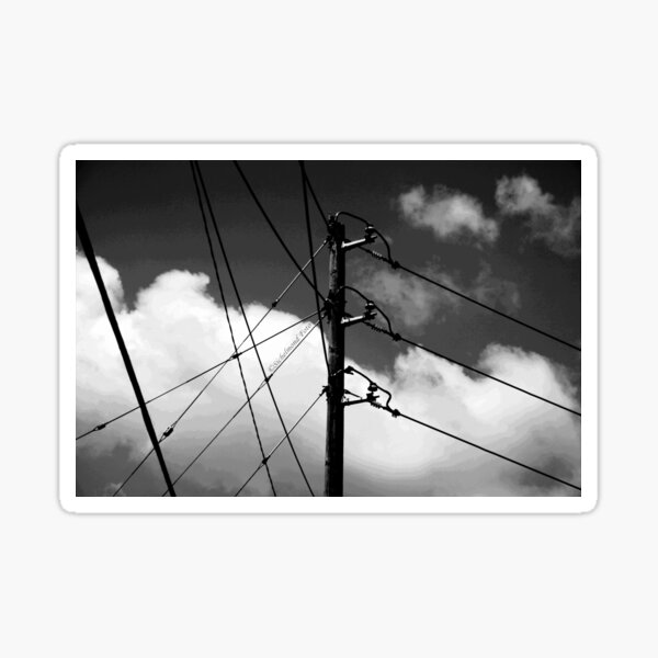 "Powerline Infrastructure" Sticker by sichelmondfoto | Redbubble