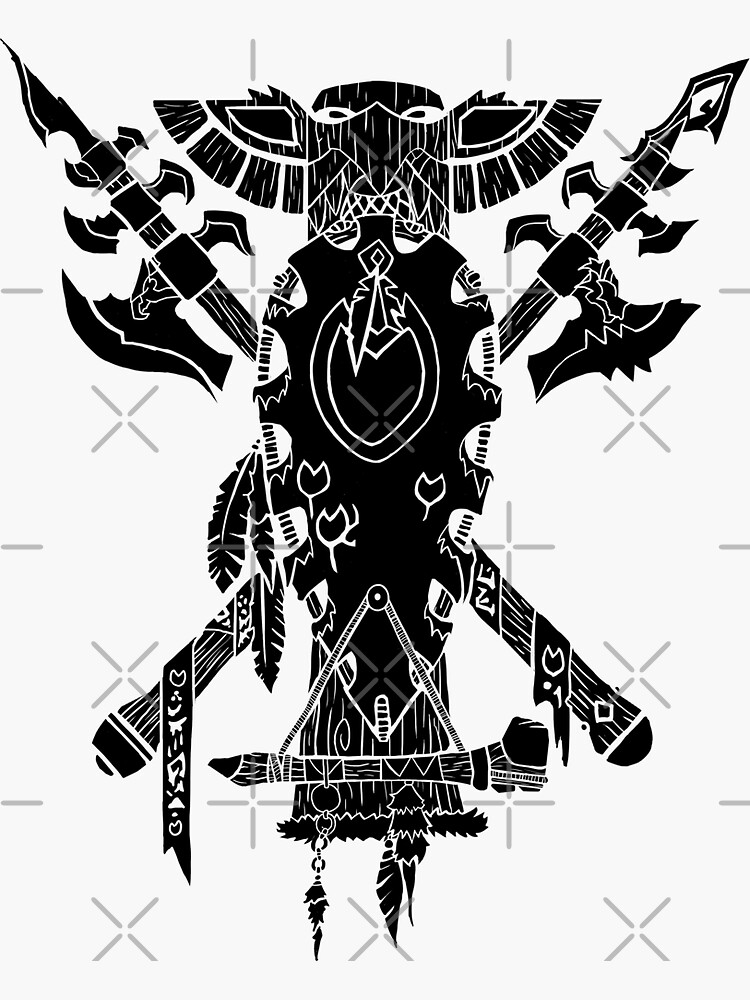 "Tauren Crest - Black" Sticker for Sale by All-Sorts | Redbubble