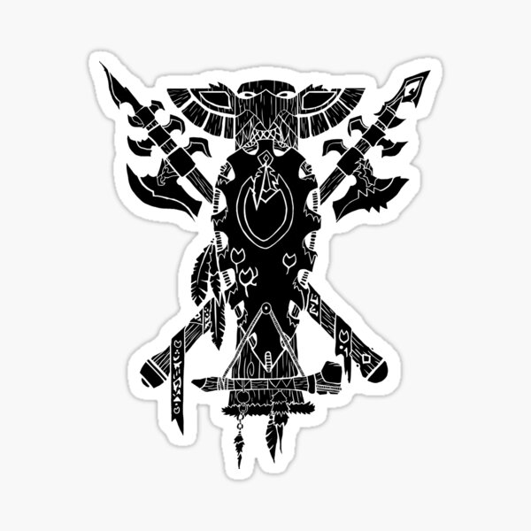 "Tauren Crest - Black" Sticker for Sale by All-Sorts | Redbubble