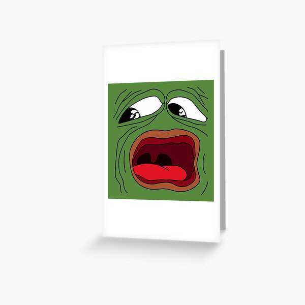 Screaming Pepe Greeting Cards | Redbubble