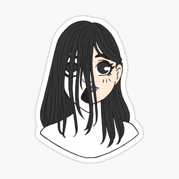 "Halloween Ghost Grudge Girl Mask" Sticker by Weiliepew | Redbubble