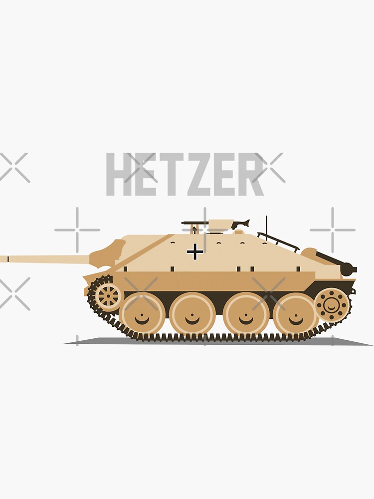 "Hetzer Tank WWII" Sticker for Sale by Rob Wisdom | Redbubble