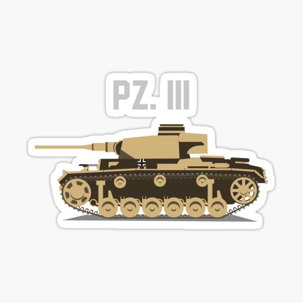 "Panzer III Tank WWII" Sticker for Sale by wiscan | Redbubble