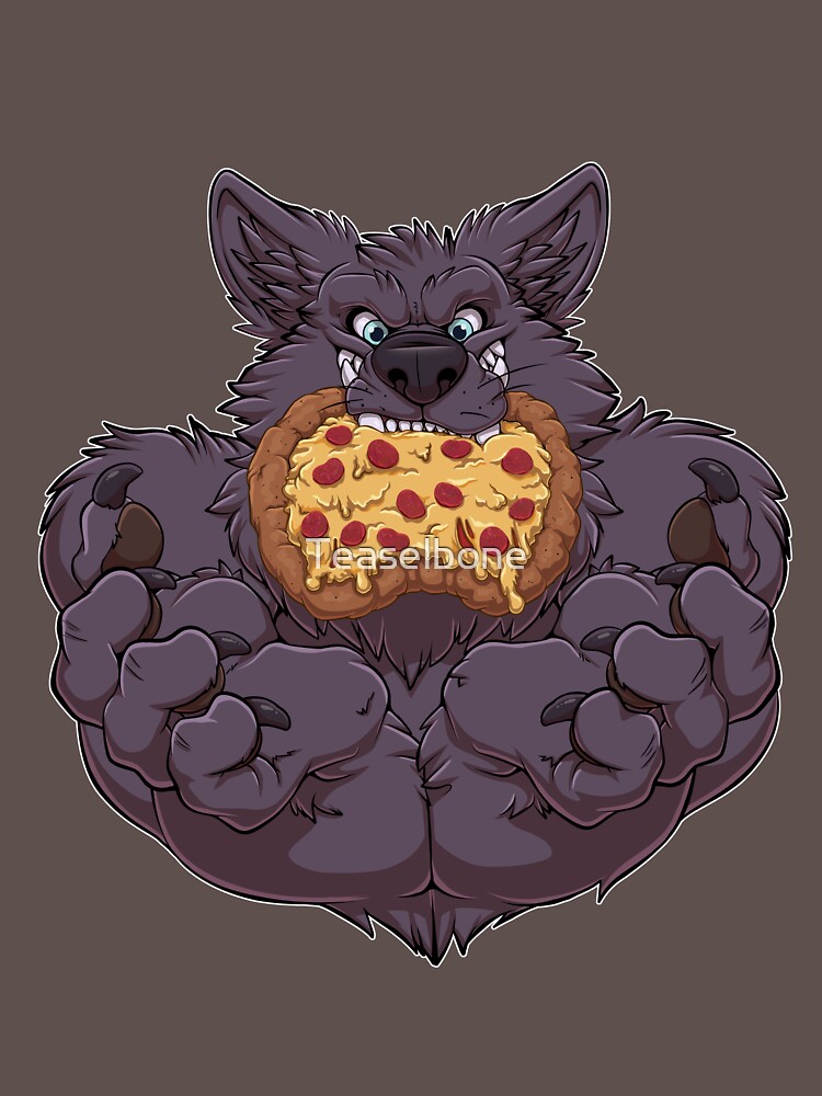 "Pizza Werewolf" T-shirt for Sale by Teaselbone | Redbubble | werewolf ...
