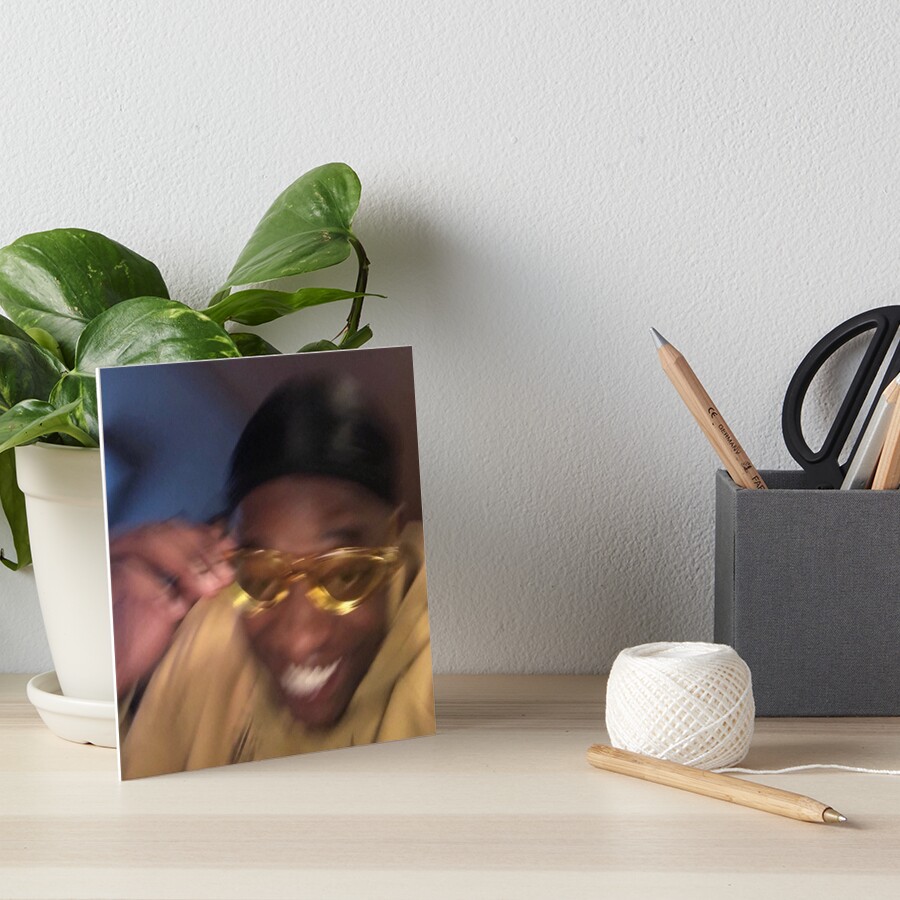 "Yellow Glasses Meme Guy" Art Board Print by kubi32167 | Redbubble