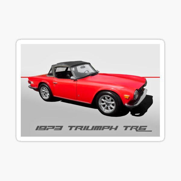 "1973 Triumph TR6 Roadster" Sticker for Sale by DaveKoontz | Redbubble