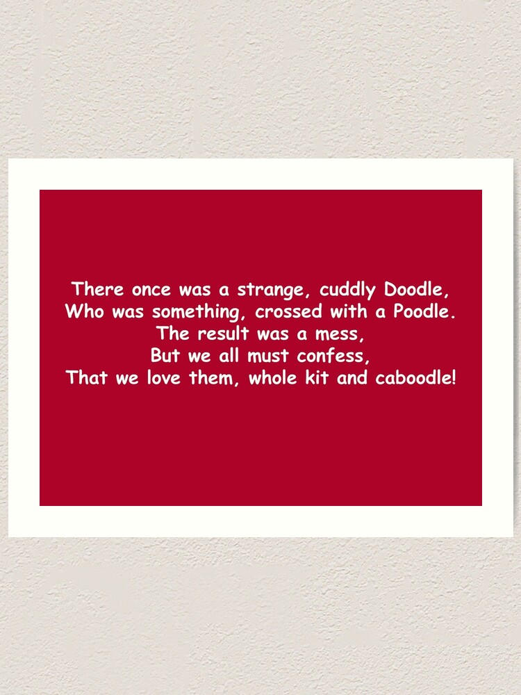 "Doodle Labradoodle Goldendoodle Bernadoodle Sheepadoodle Poem Ditty ...