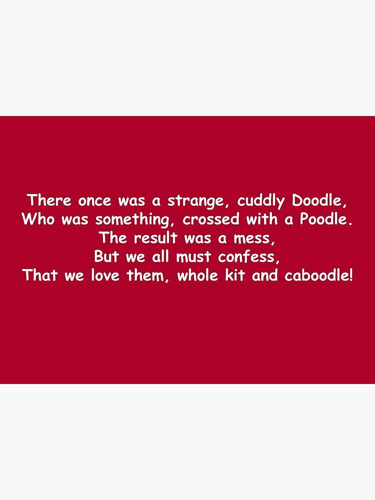 "Doodle Labradoodle Goldendoodle Bernadoodle Sheepadoodle Poem Ditty ...