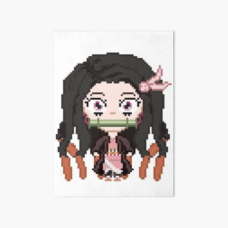 "Demon Slayer: Nezuko Kamado Pixel Art" Art Board Print by Dirrajnoswal ...