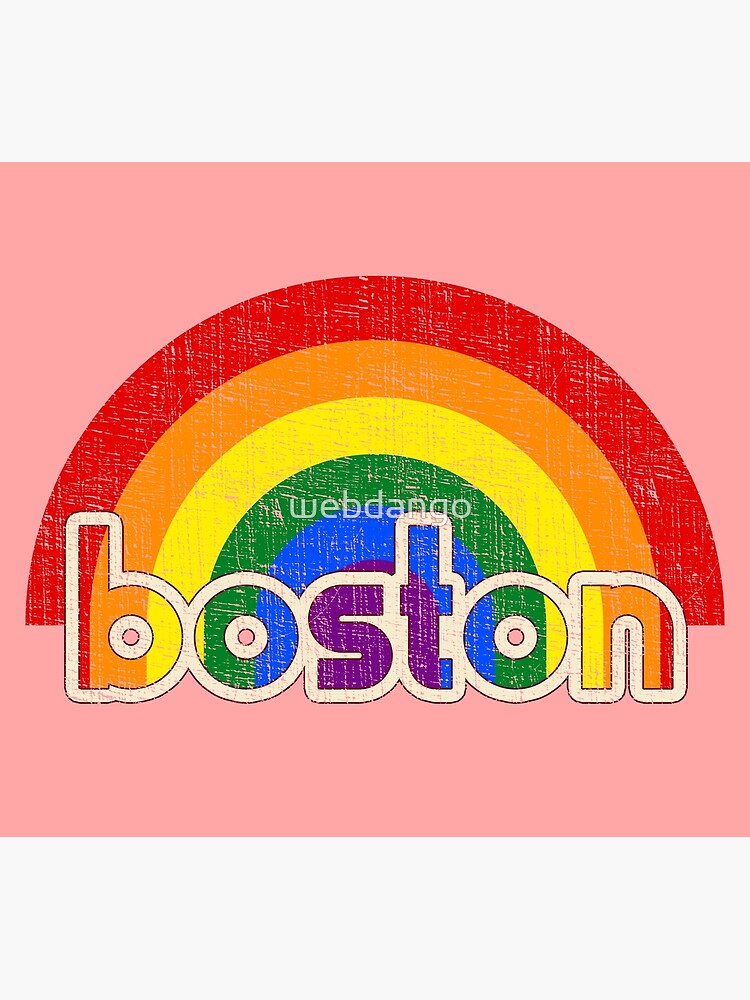 "Boston Rainbow Flag LGBTQ Pride Support" Poster for Sale by webdango ...