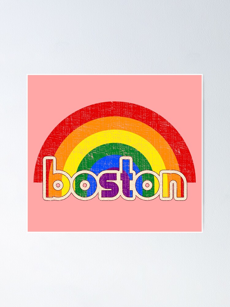 "Boston Rainbow Flag LGBTQ Pride Support" Poster for Sale by webdango ...