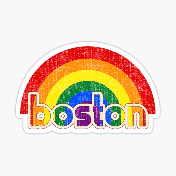 "Boston Rainbow Flag LGBTQ Pride Support" Sticker for Sale by webdango ...