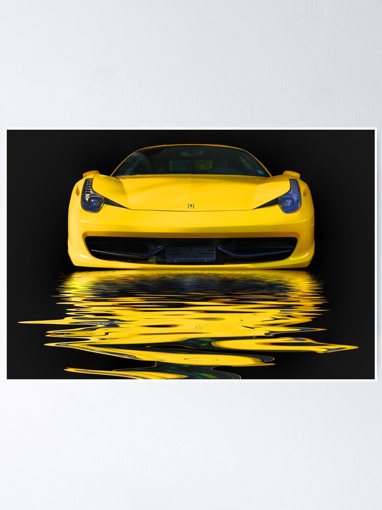 "Yellow Ferrari" Poster for Sale by lagriffin | Redbubble
