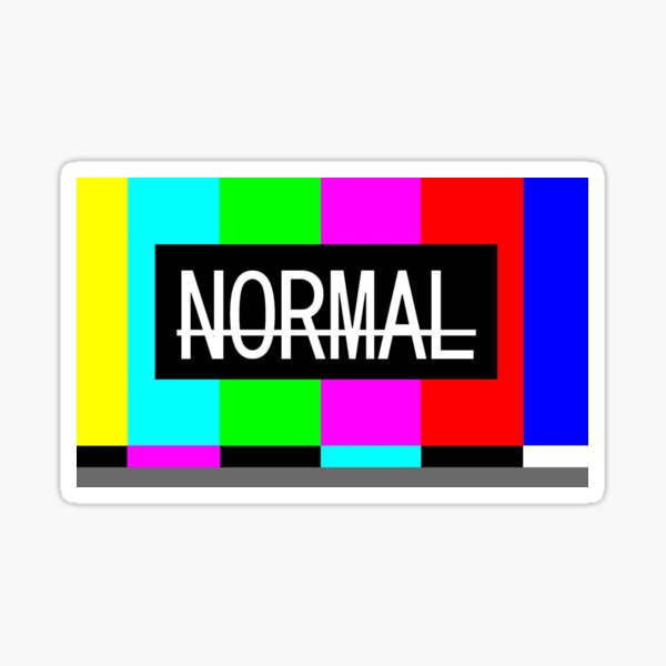 "Normal (crossed out)" Sticker for Sale by -RBTA- | Redbubble