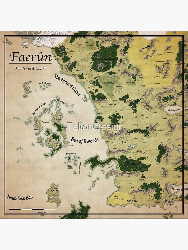 "The Sword Coast" Poster for Sale by TalionDesign | Redbubble