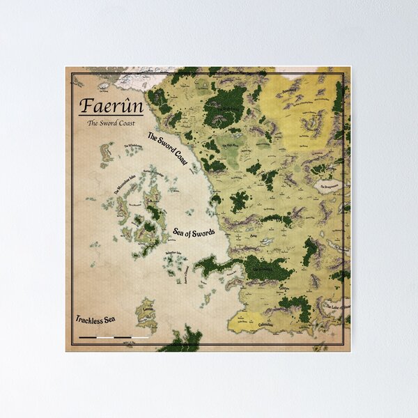 "The Sword Coast" Poster for Sale by TalionDesign | Redbubble