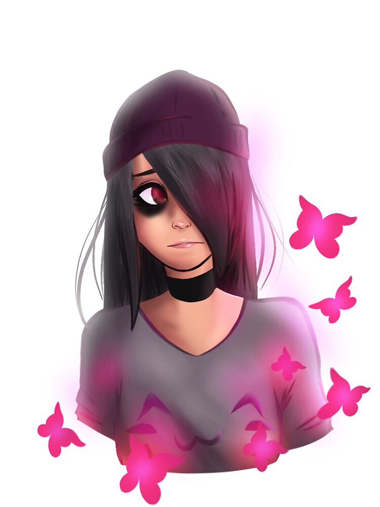 "A Cute and Depressed Emo Girl" Sticker for Sale by Aaingelsketches ...