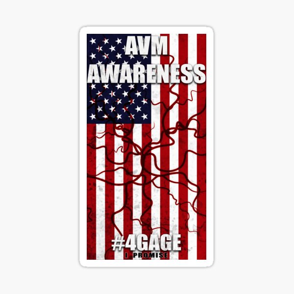 "AVM Awareness" Sticker for Sale by GagesPromise | Redbubble