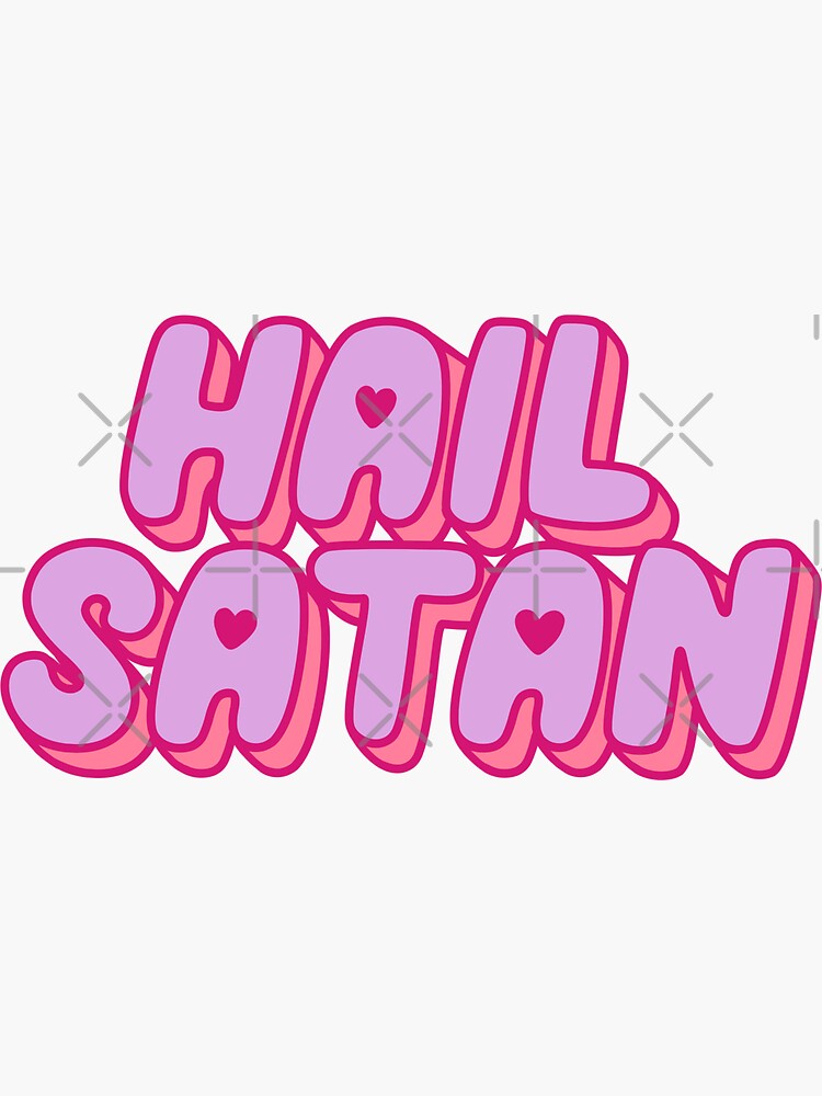 "Hail Satan, Baby!!" Sticker for Sale by EASTCOVEN | Redbubble