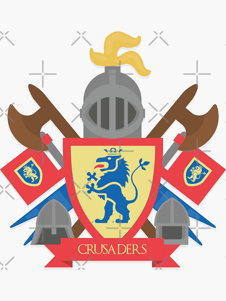 "Heraldry: Crusaders 1984" Sticker for Sale by design-jobber | Redbubble