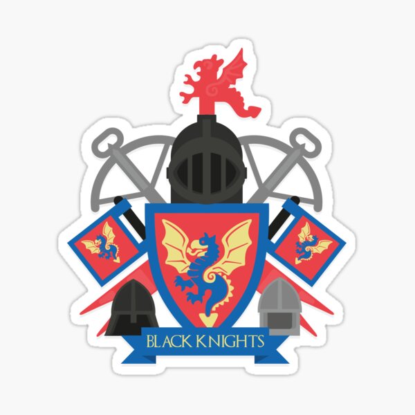 "Heraldry: Black Knights 1988" Sticker for Sale by design-jobber ...