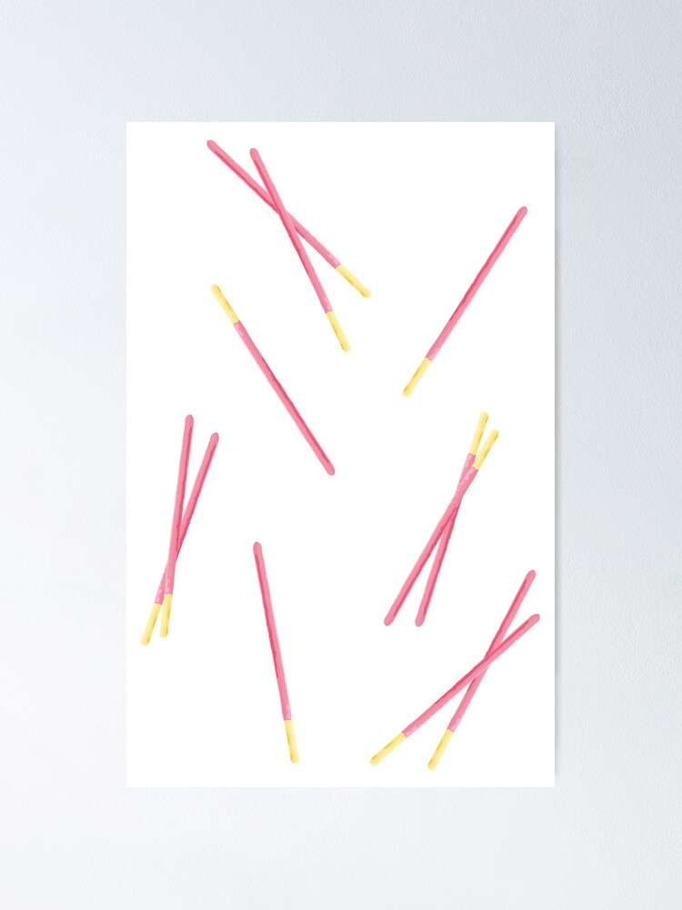 "Pink Pocky" Poster by yawnni | Redbubble