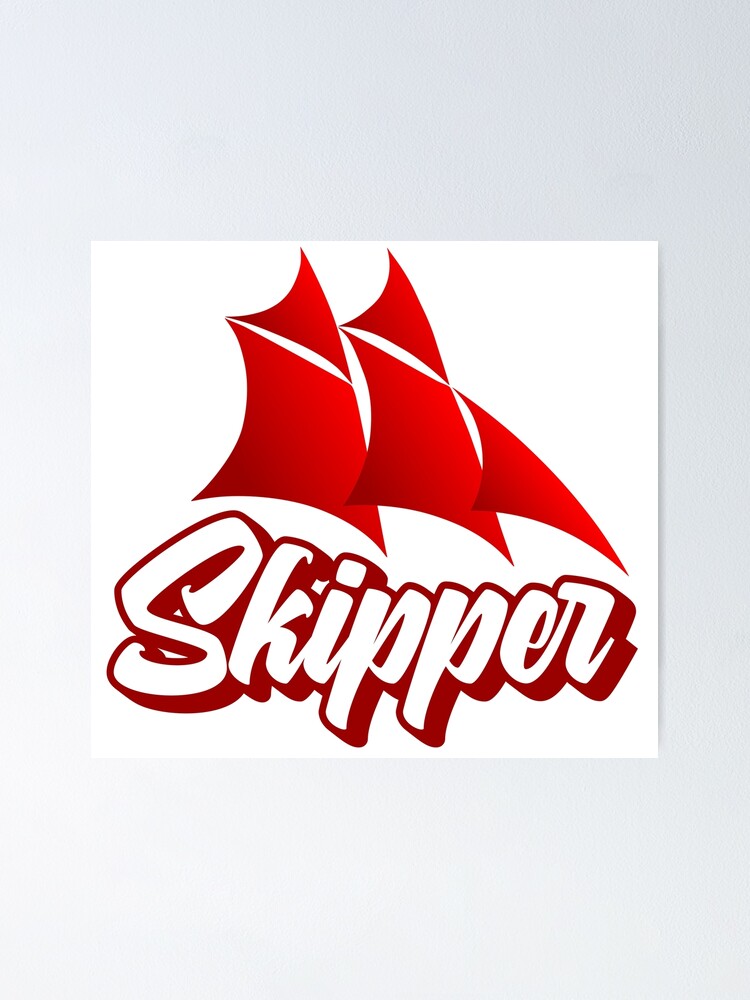 "Skipper Sailing Ship Crew Traveler Groups Retro Partner Look" Poster ...