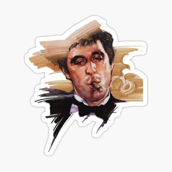 "Scarface Painting Tony" Sticker for Sale by domskalis | Redbubble