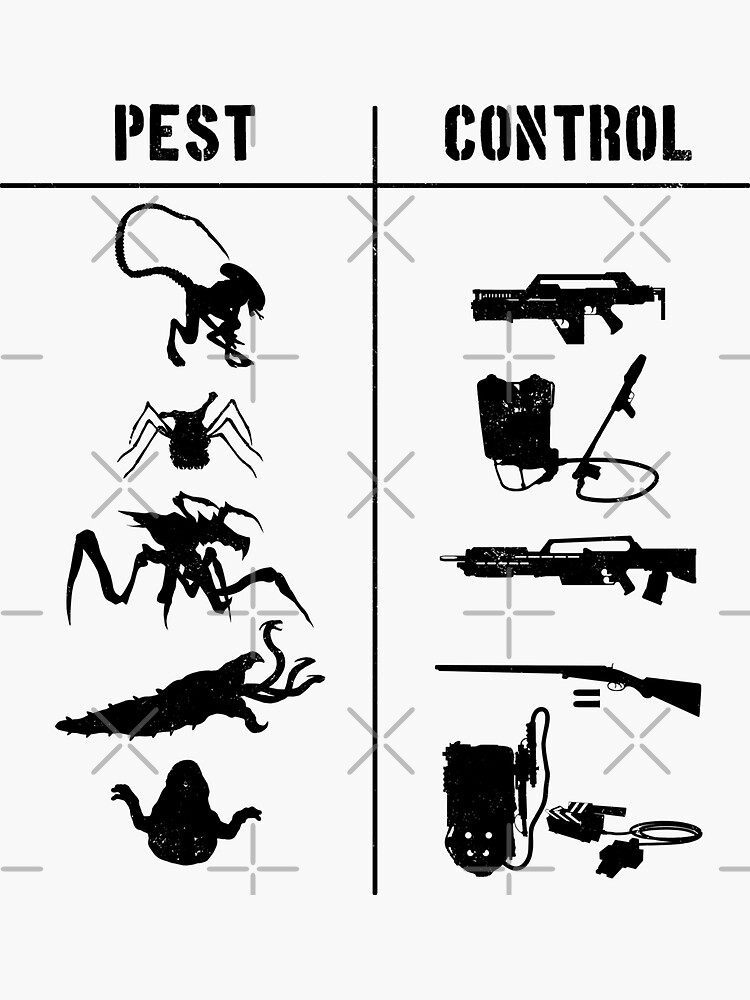 "Pest Control - alternate - inverted" Sticker for Sale by CCCDesign ...