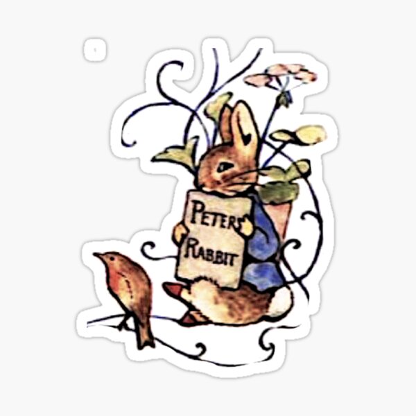 "Peter Rabbit" Sticker for Sale by Madcapviolet | Redbubble
