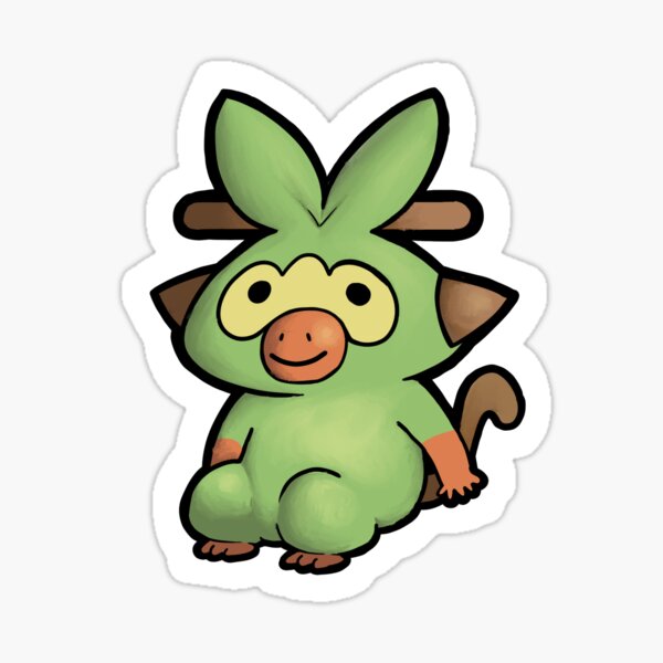 "grookey" Sticker for Sale by otakumasterhax | Redbubble