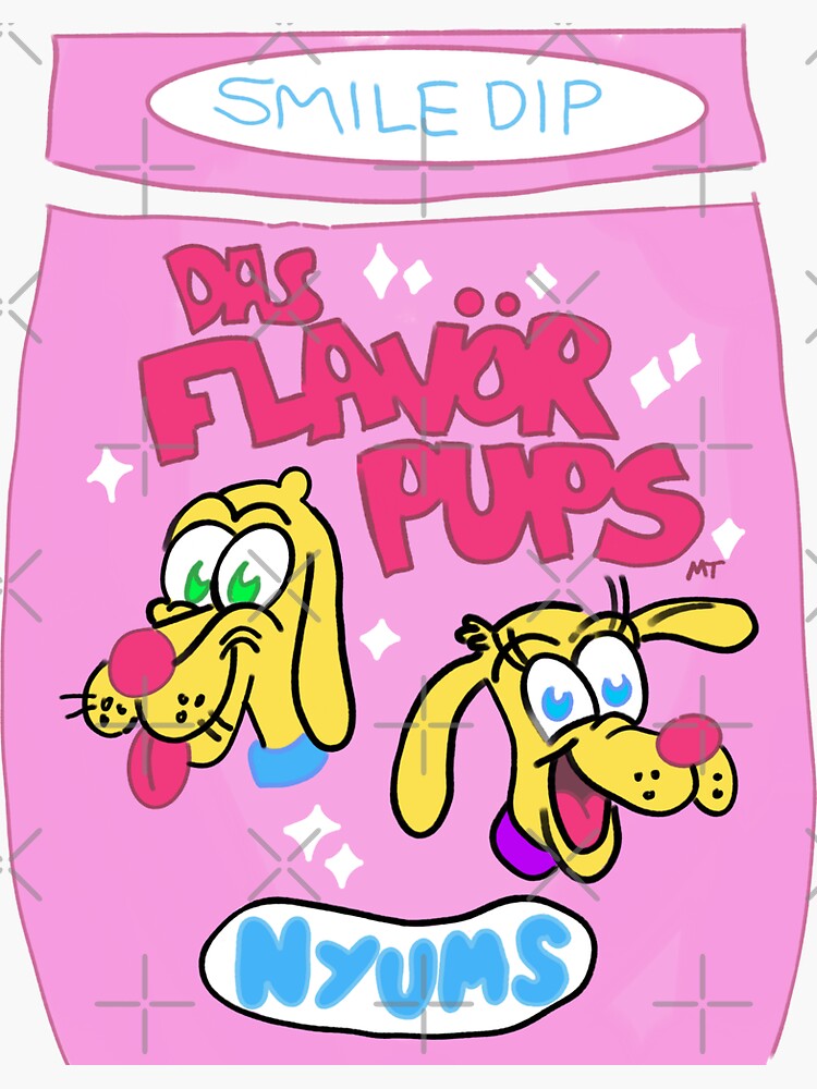 "Cute and funny Smile Dip packaging in bright pink" Sticker for Sale by ...