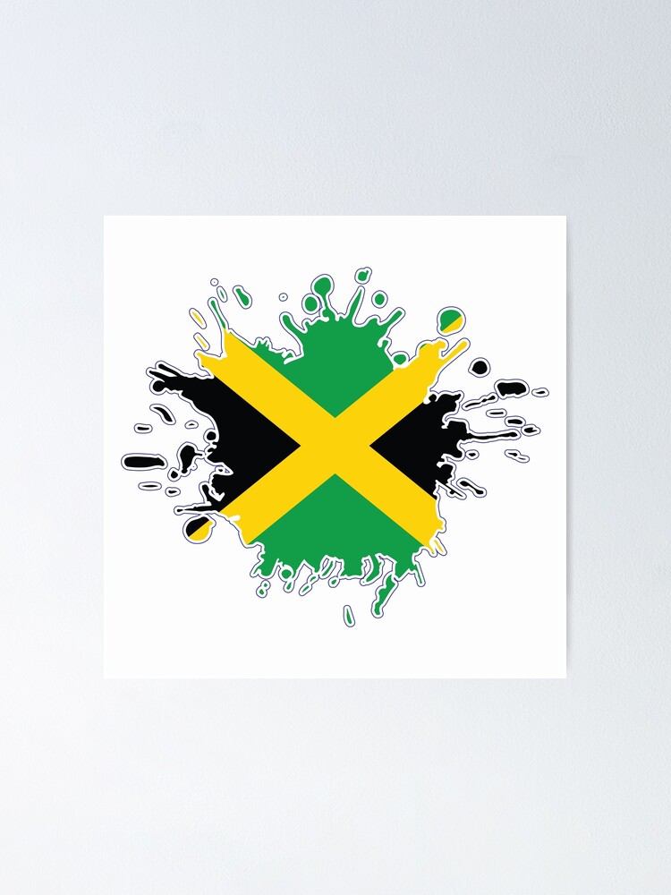 "Jamaican National Flag Splash" Poster for Sale by identiti | Redbubble