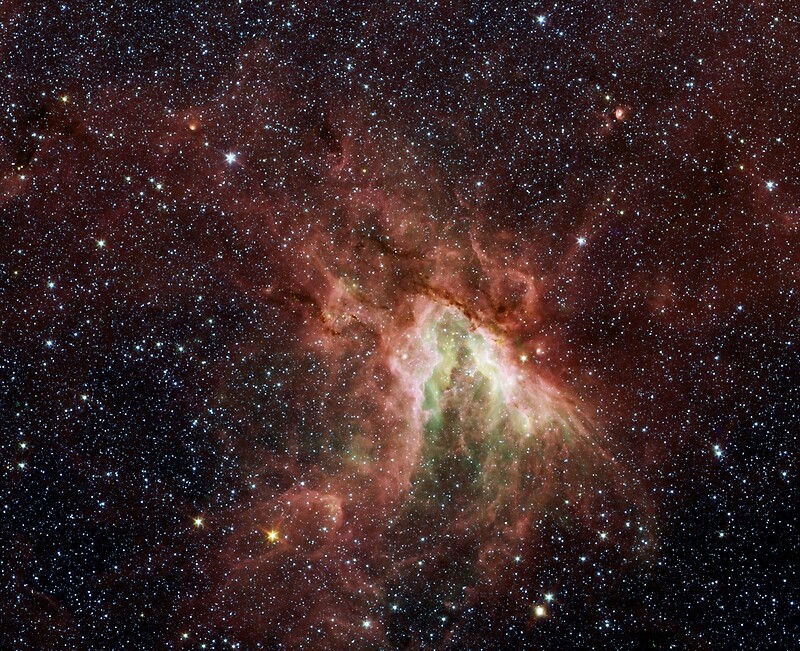 " Sagittarius M17 Swan Nebula Sea of Stars Gas and Dust Cloud PIA11445 ...